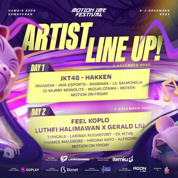 Motion Ime Festival, Gambir Expo, 2-3 Desember, Ada JKT48 hingga Feel ...