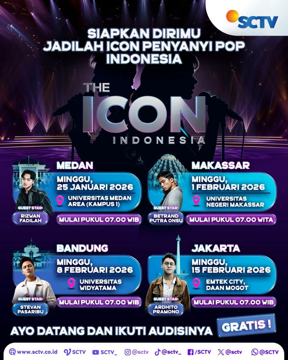 Cari Talenta Penyanyi Pop Berkualitas, SCTV Persembahkan The Icon ...