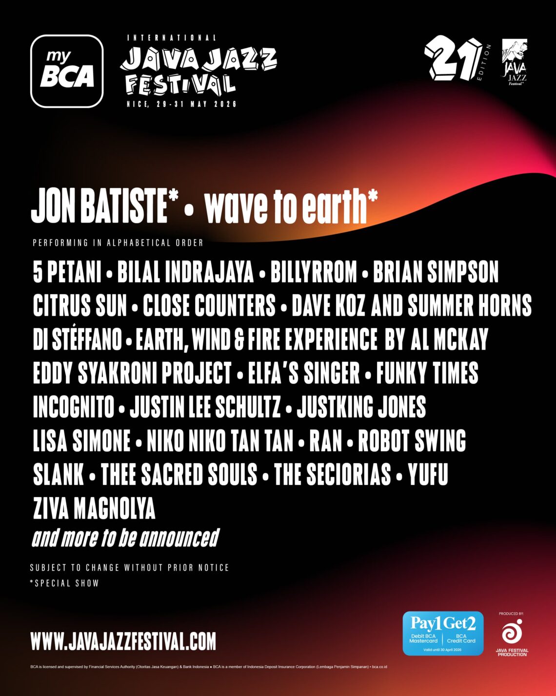 Java Jazz Festival 2026 Umumkan Lineup Fase Pertama, Ini Daftarnya ...