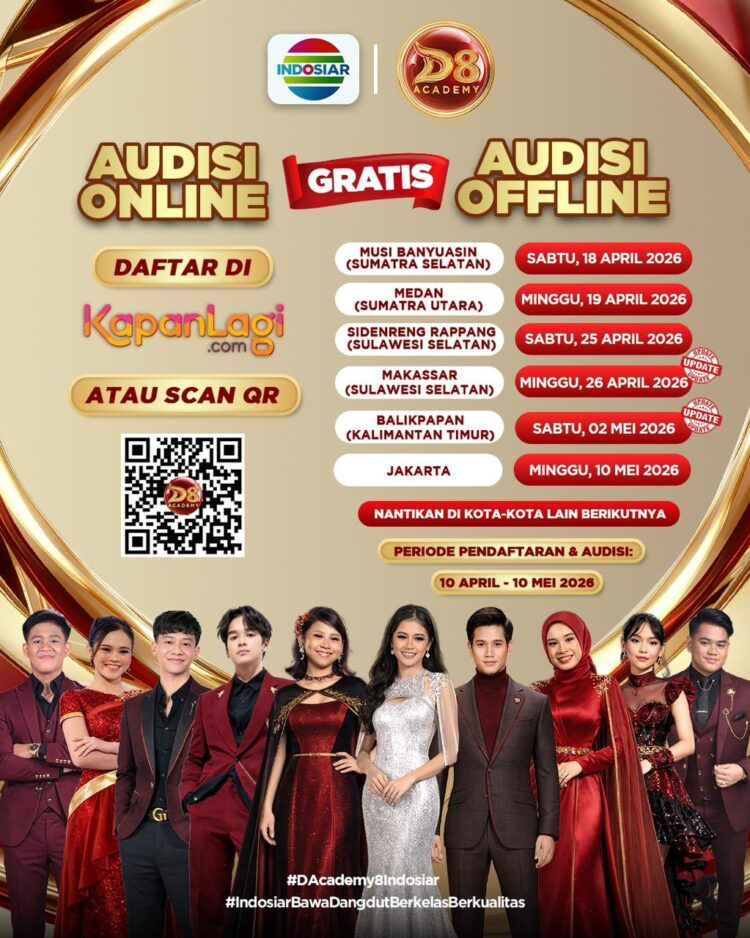 Indosiar Gelar Audisi Terbuka D’Academy 8, Catat! Ini Lokasi Jadwalnya ...