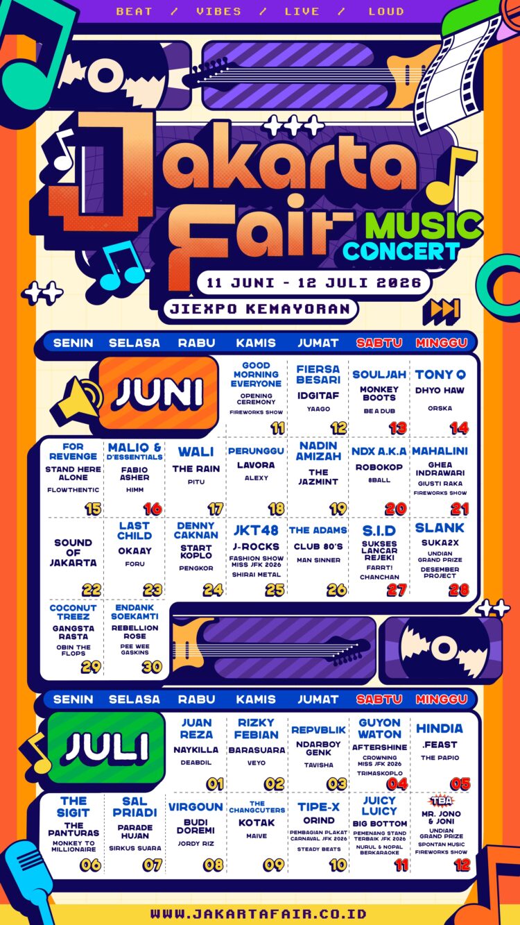 Hindia, Slank, Mahalini, J-Rocks Beserta Puluhan Musisi Siap ‘Hangatkan ...